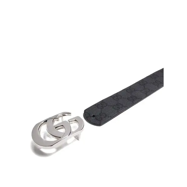 Gucci Gg Supreme Canvas Double G Buckle Belt
