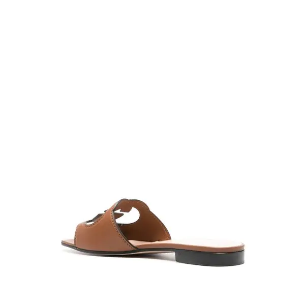 Gucci Smooth Leather Interlocking G Cut-out Sandals