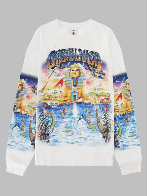 Casablanca T-shirt Con Stampa "egypt