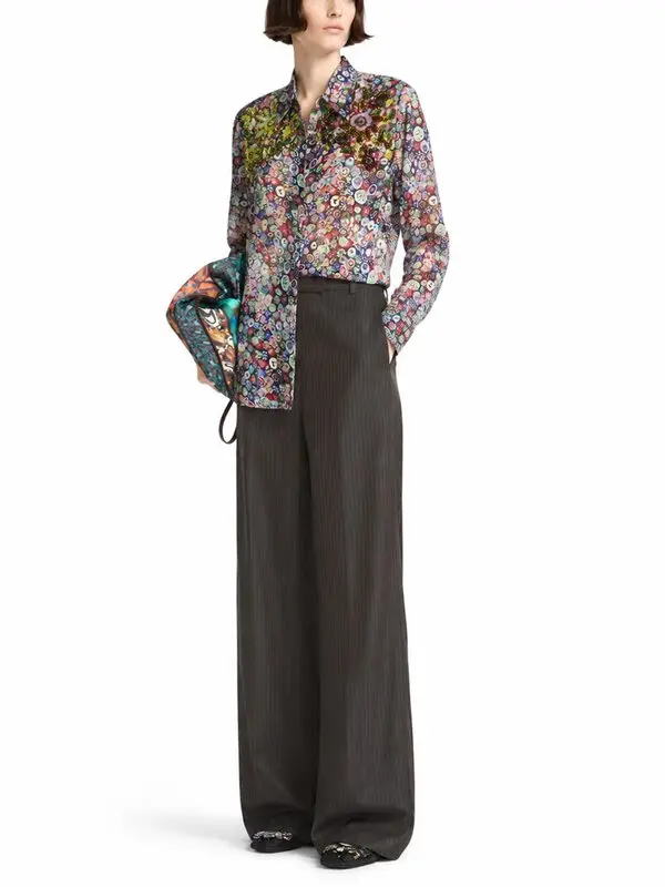 Dries Van Noten Embroidered Viscose Shirt - Multicolour