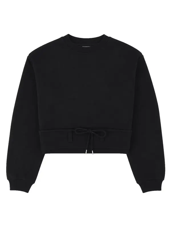 Dries Van Noten Cropped Sweatshirt With Drawstring