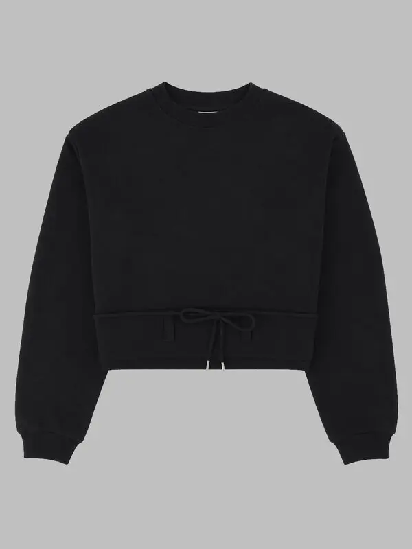 Dries Van Noten Cropped Sweatshirt With Drawstring