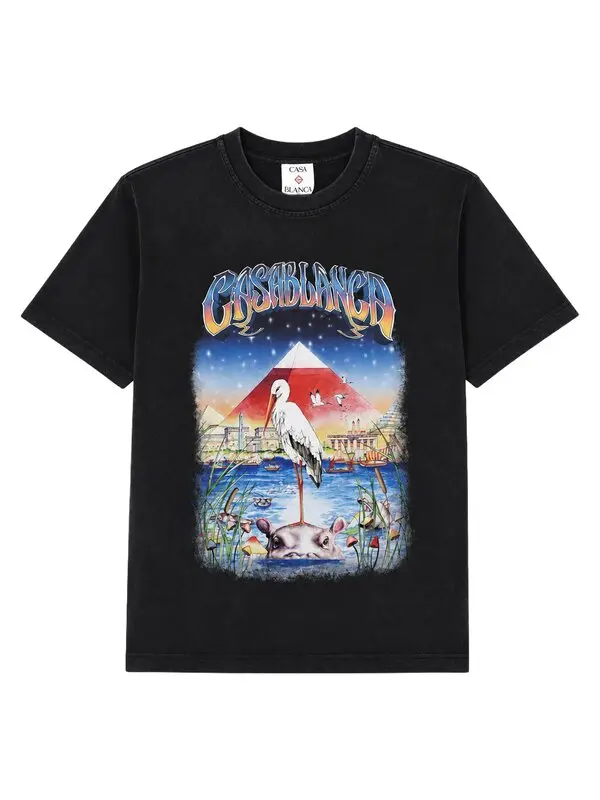 Casablanca Oversized Egypt Print T-shirt