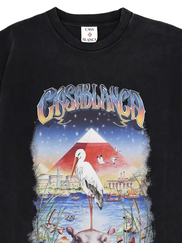 Casablanca Oversized Egypt Print T-shirt
