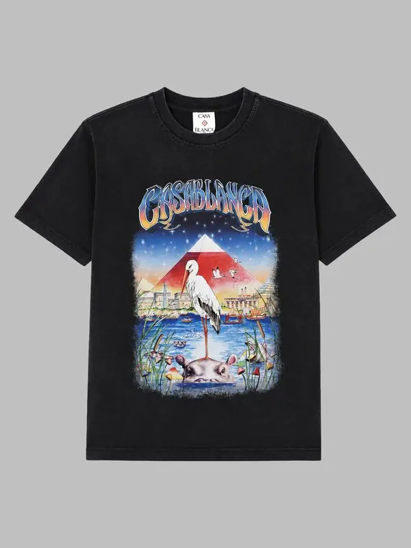 Casablanca Oversized Egypt Print T-shirt