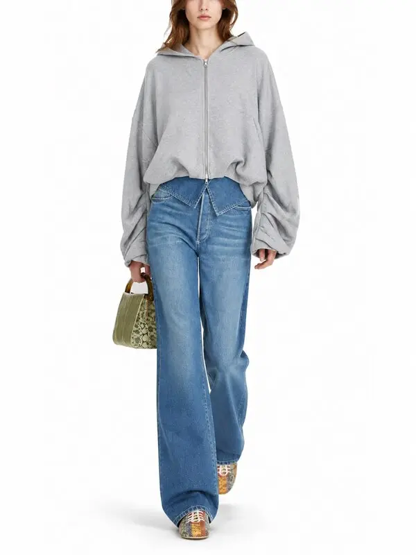 Dries Van Noten Cotton Zip Hoodie - Grey