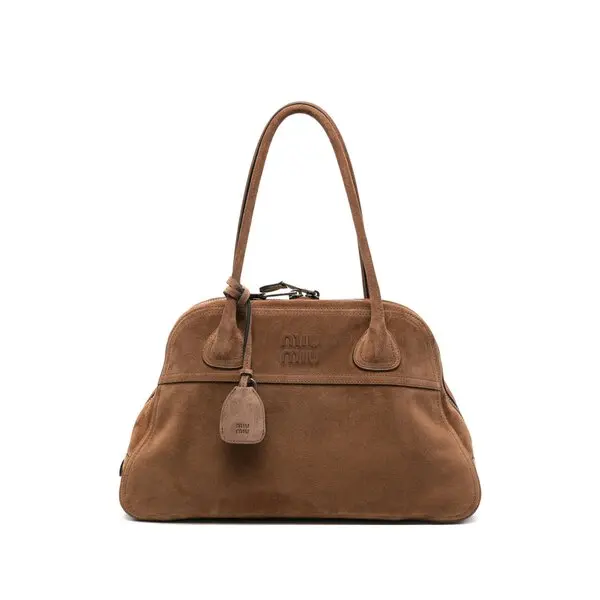 Miu Miu Suede Bowling Tote Bag