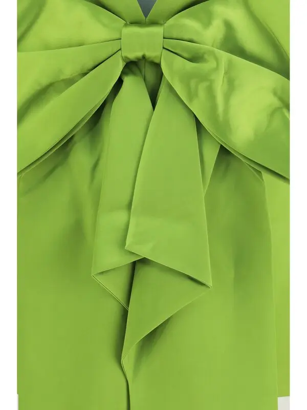SELF-PORTRAIT Satin Dress With Back Bow