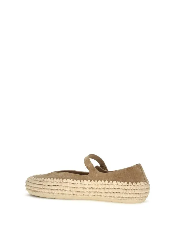 Loewe Rio Suede And Raffia Mary Jane Espadrillas