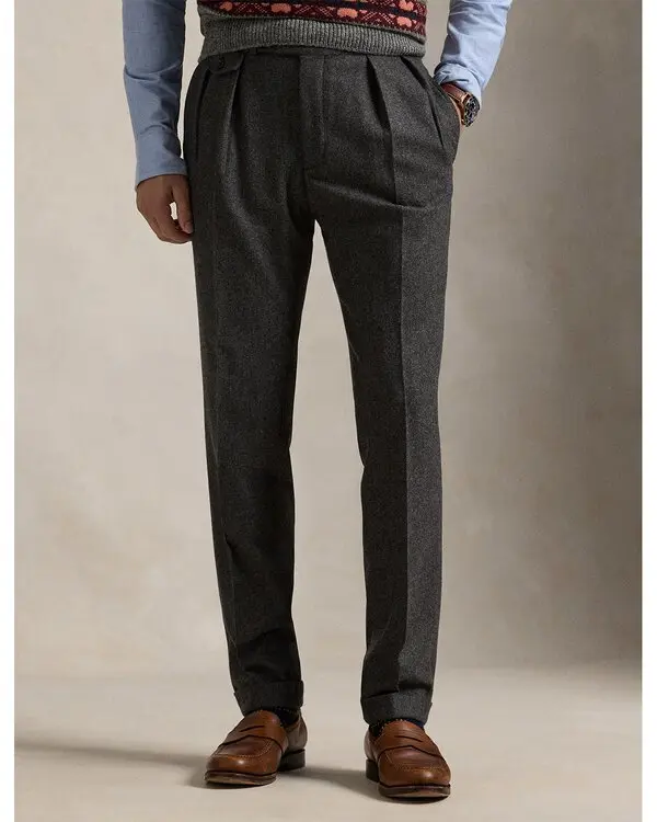 Polo Ralph Lauren Pleated Wool Regular Fit Flannel Trousers