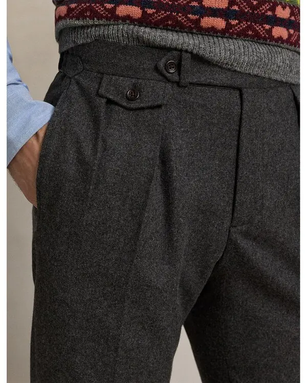Polo Ralph Lauren Pleated Wool Regular Fit Flannel Trousers