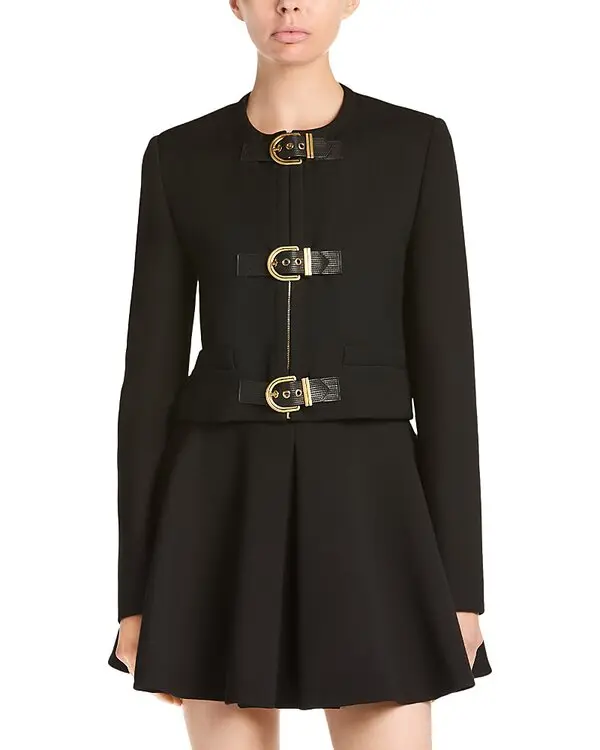 Versace Wool Buckle Front Jacket