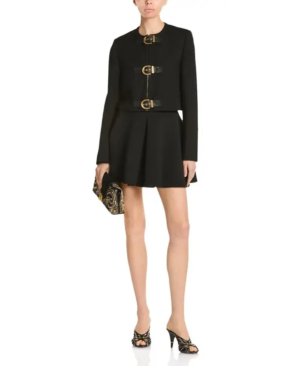 Versace Wool Buckle Front Jacket