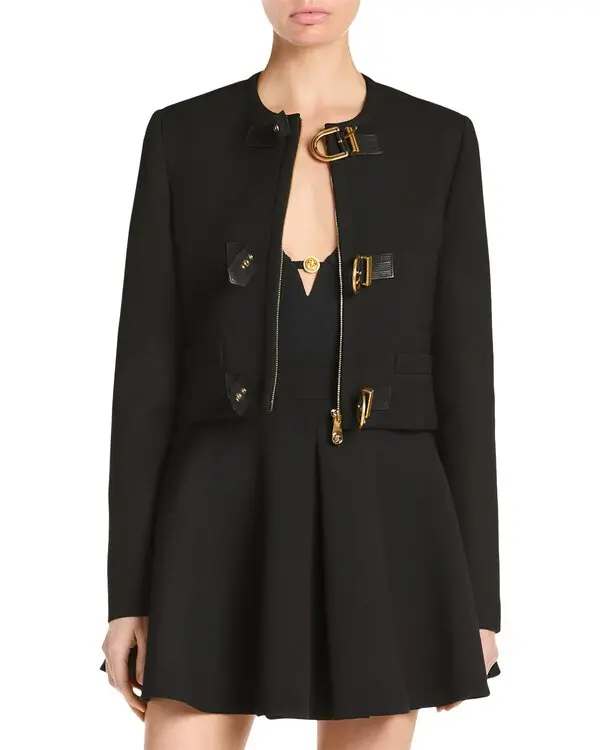 Versace Wool Buckle Front Jacket