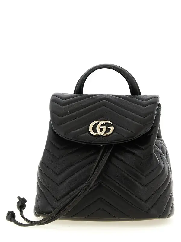 Gucci Gg Marmont' Mini Backpack - Black