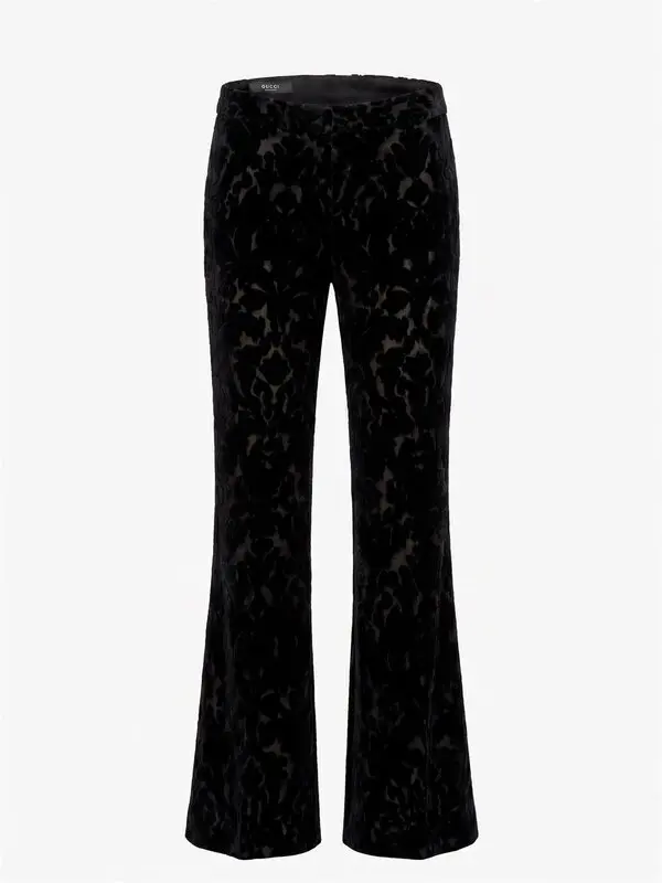 Gucci Wide-leg Devoré Velour Pants
