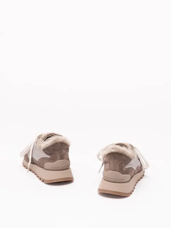 Brunello Cucinelli Metallic Leather Sneakers