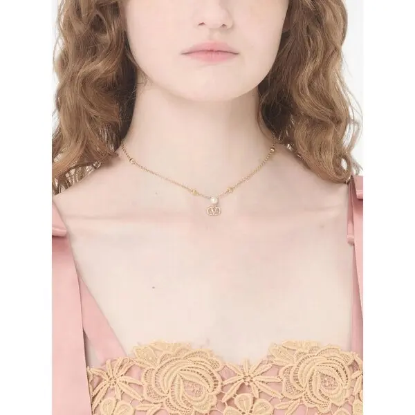 Valentino Garavani Tone Chain And Swarovski Crystal Necklace