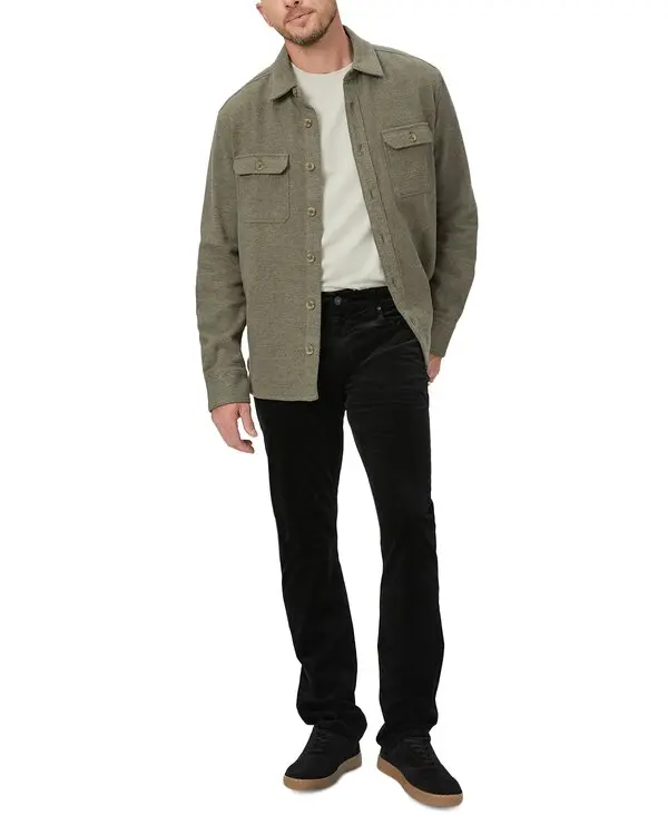 Paige Federal Slim Straight Fit Corduroy Pants - Black