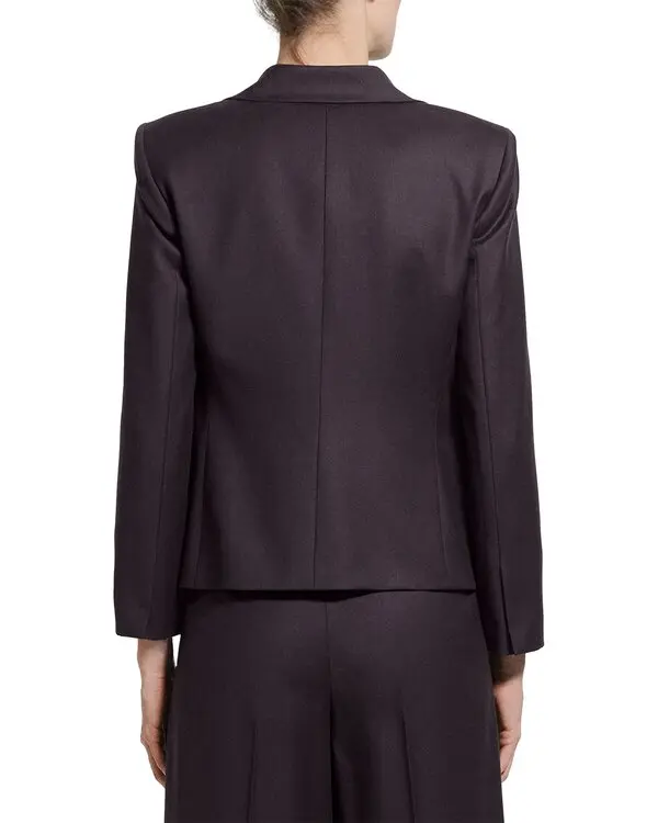 Theory One Button Slim Fit Wool Jacket - Cacao