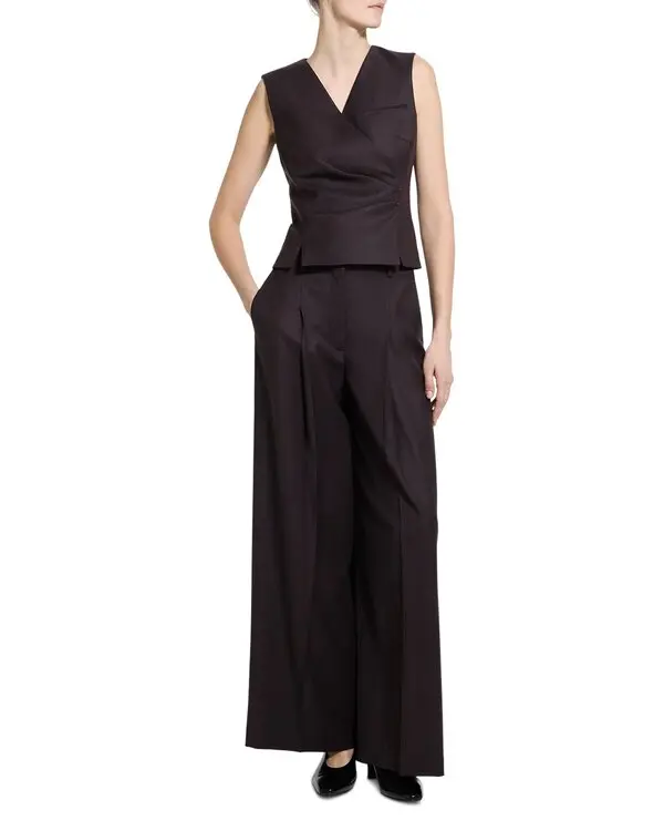 Theory Sleek Virgin Wool Wrap Vest