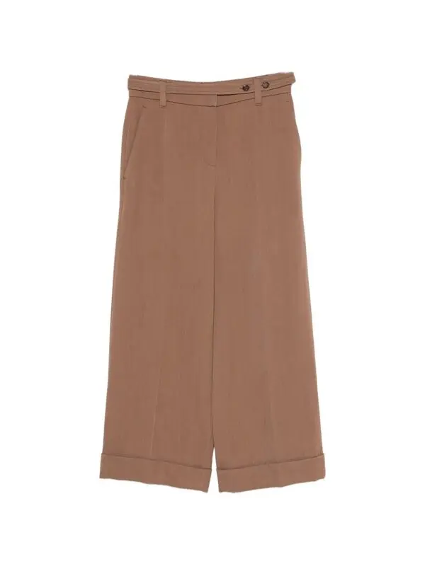 Brunello Cucinelli Wool Wide-leg Cuffed Pants