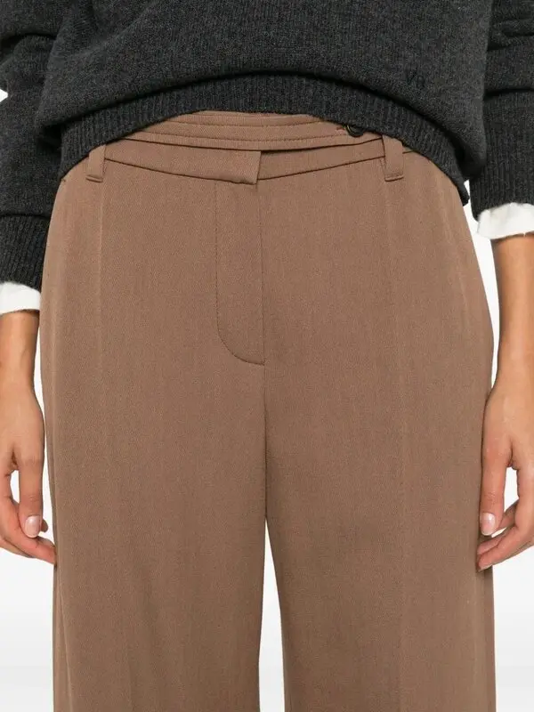 Brunello Cucinelli Wool Wide-leg Cuffed Pants