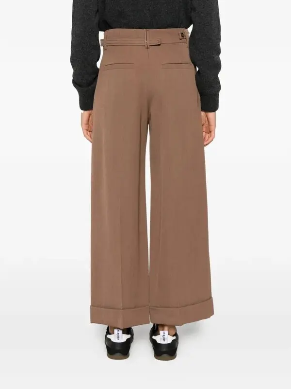 Brunello Cucinelli Wool Wide-leg Cuffed Pants