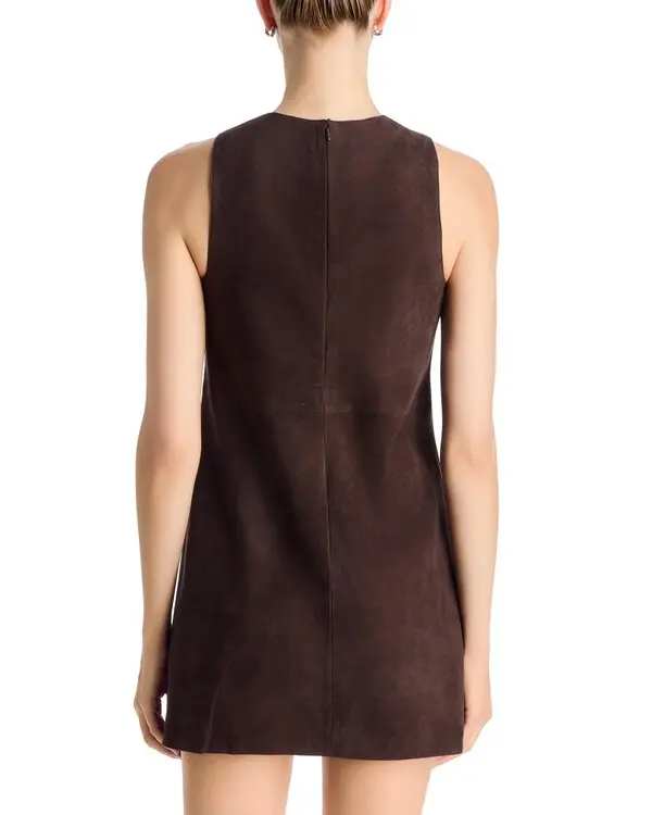 Theory Sleeveless Leather Shift Dress