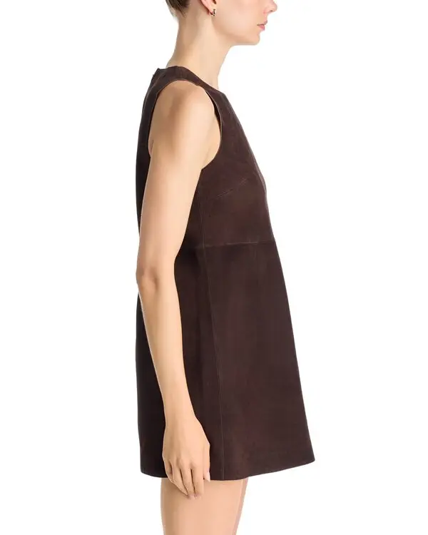 Theory Sleeveless Leather Shift Dress