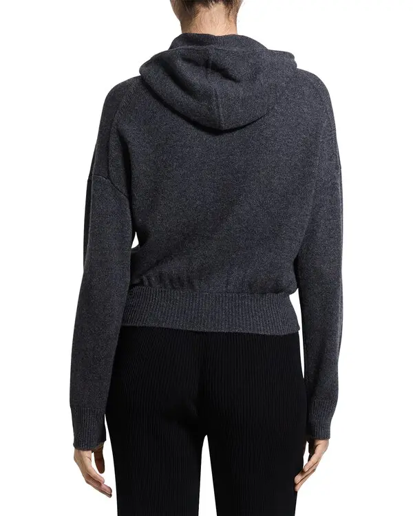 Theory Cashmere Zip Up Hooded Sweater
