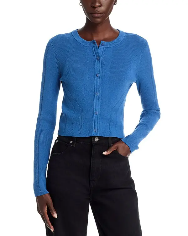 TOCCIN Vicki Pointelle Cropped Cardigan