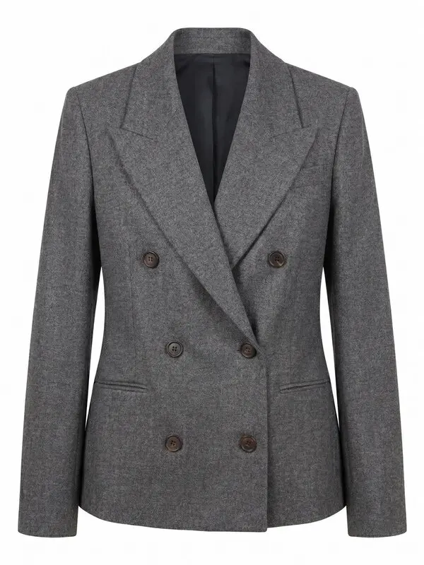 Brunello Cucinelli Wool And Cashmere Blend Herringbone Blazer