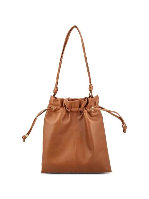 Celine Crystal Pouch Small Leather Bucket Bag
