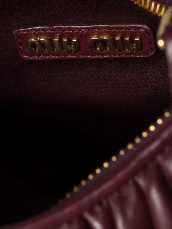 Miu Miu Wander Small Leather Hobo Bag