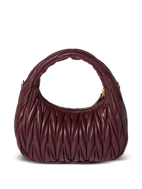Miu Miu Wander Small Leather Hobo Bag