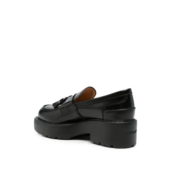 Miu Miu Polished Leather Tassel Loafers