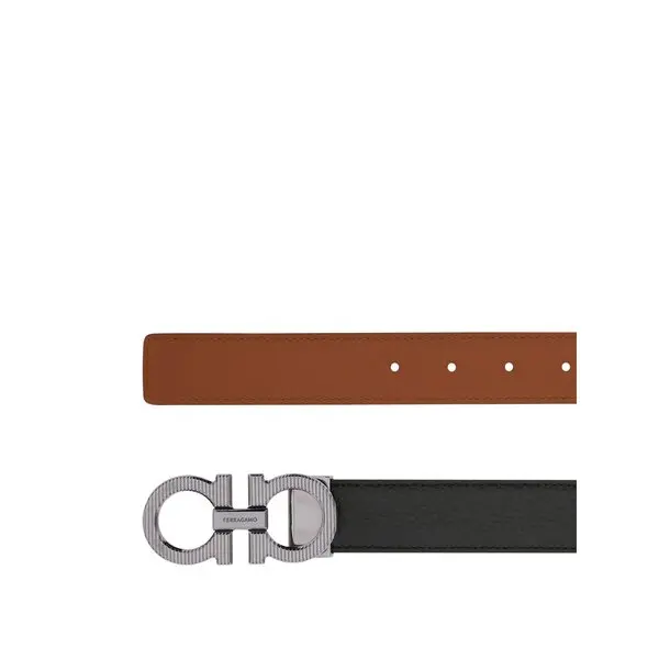 FERRAGAMO Gancini Buckle Reversible Leather Belt