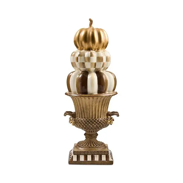 MACKENZIE-CHILDS Tabletop Stacked Pumpkins In Urn