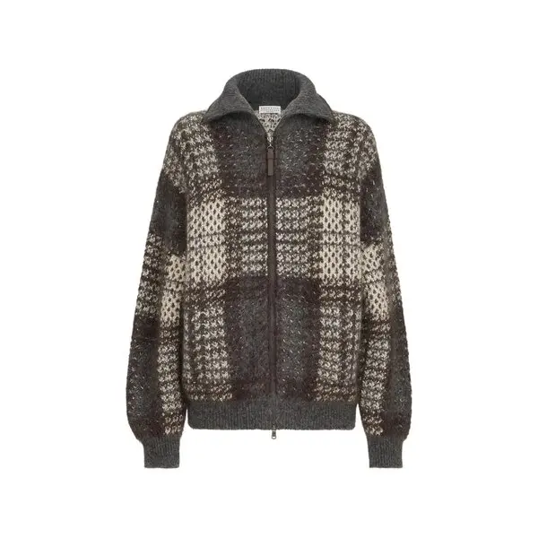 Brunello Cucinelli Oversized Zip-up Jacket - Gray