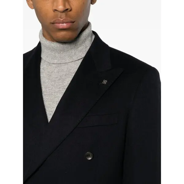 Tagliatore Virgin Wool Blend Double-breasted Blazer