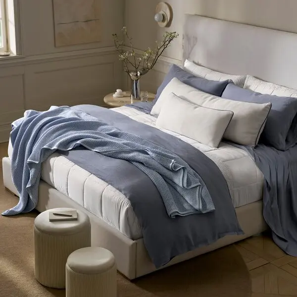 BOLL & BRANCH Cotton Waffle Knit Bed Blanket