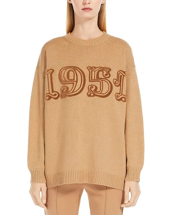Max Mara Fido Wool & Cashmere Crewneck Sweater - Powder
