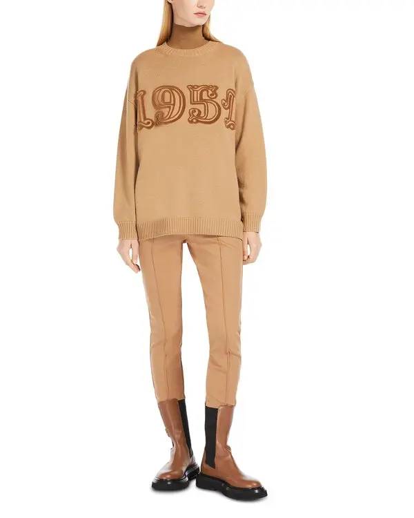 Max Mara Fido Wool & Cashmere Crewneck Sweater - Powder