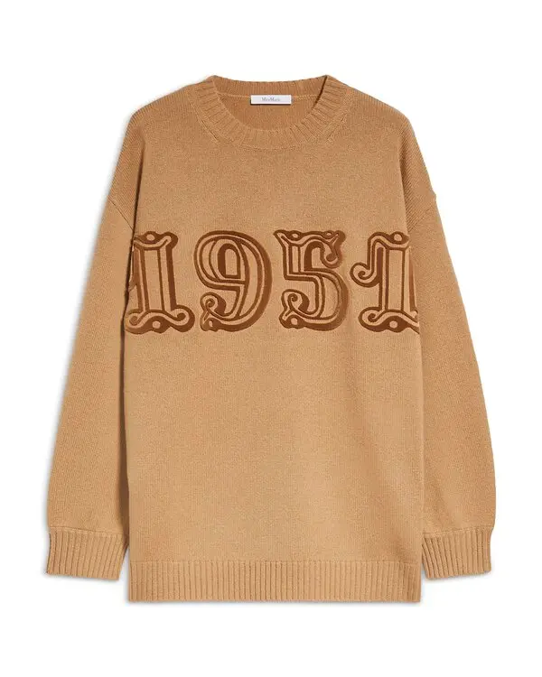 Max Mara Fido Wool & Cashmere Crewneck Sweater - Powder