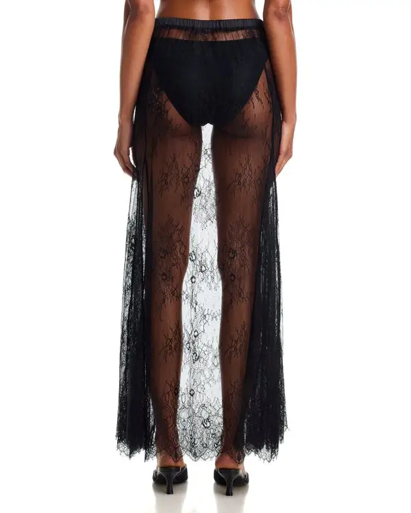 THISTLE AND SPIRE Ikona Sheer Lace Maxi Skirt