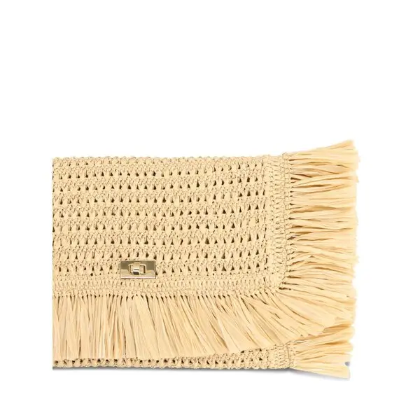 ANYA HINDMARCH Raffia Clasp Clutch Bag
