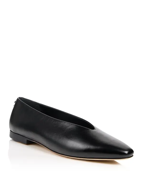 JIMMY CHOO Margot Leather Flats - Black