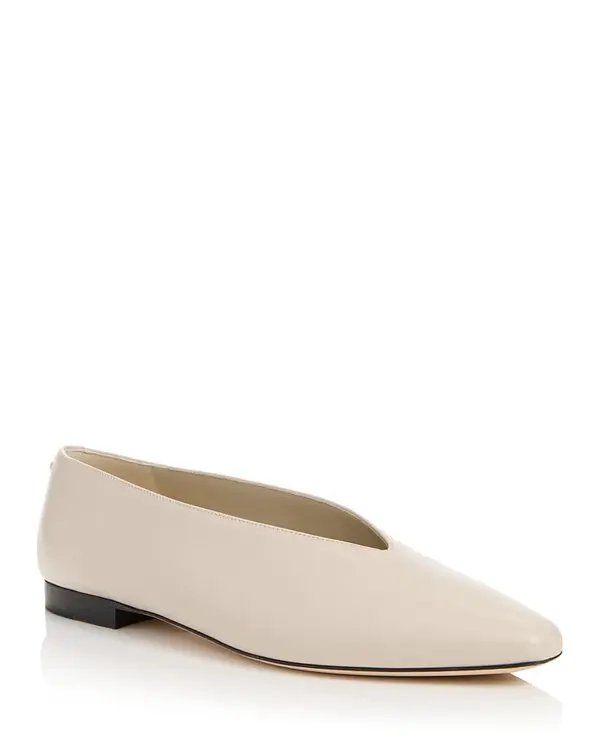 JIMMY CHOO Margot Leather Flats - Bone