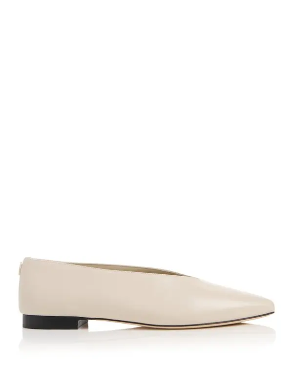 JIMMY CHOO Margot Leather Flats - Bone